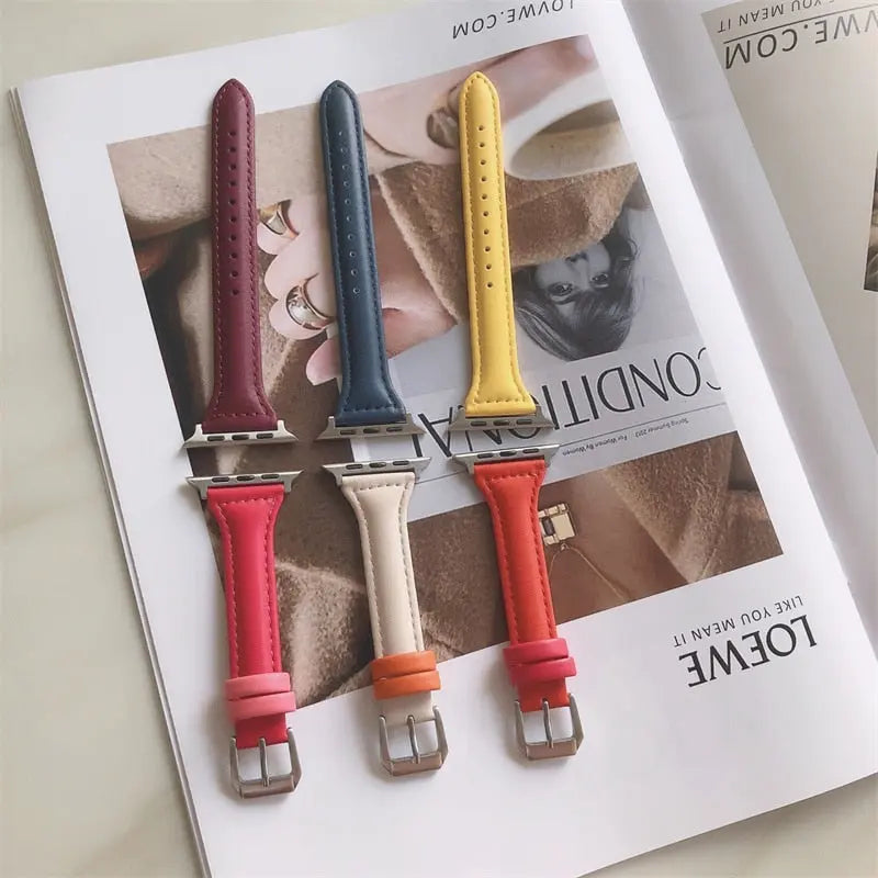 Leather Apple Watch Bands - 17 color options 38mm - 49mm - Axios Bands