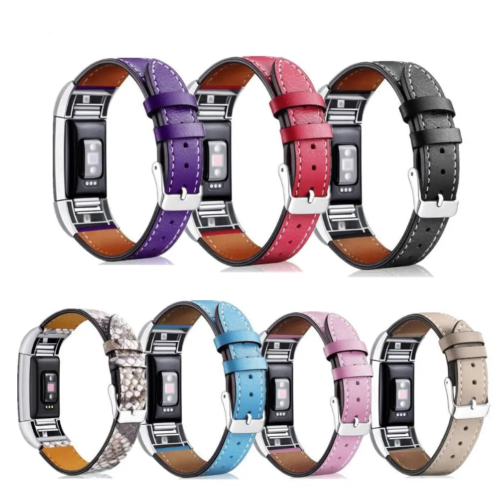 Leather Fitbit Charge 2 Bands - 7 color options - Axios Bands