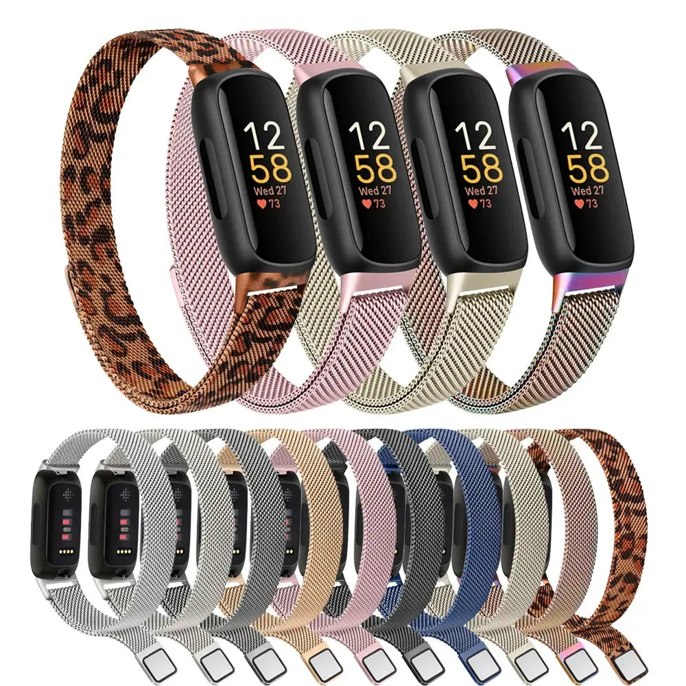 Stainless Steel Magnetic Band For Fitbit inspire 3 - 10 Color Options ...