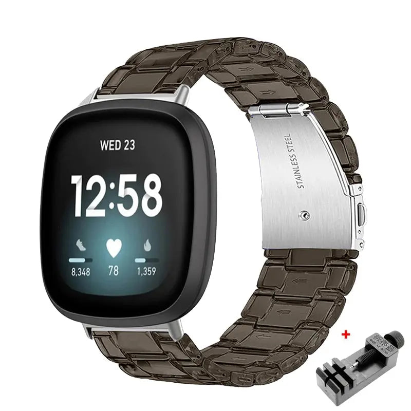 Transparent Resin Fitbit Band For Versa 3 / 4 - Sense – Axios Bands